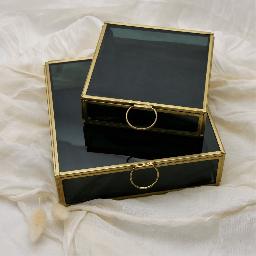 Personalisierte Glasbox, Ringbox 19 x 19 cm– Sovee Studio